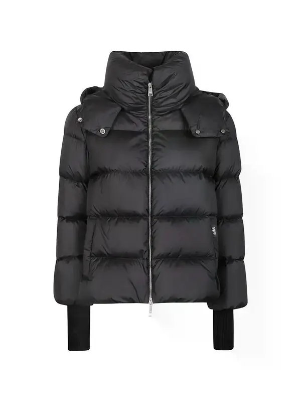 Add Hooded Single-breasted Coat