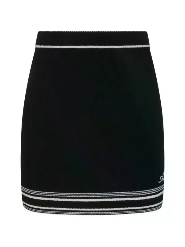 Amiri Script Knit Mini Skirt - Black