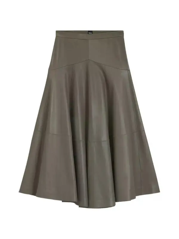 BOSS Leather Midi Skirt