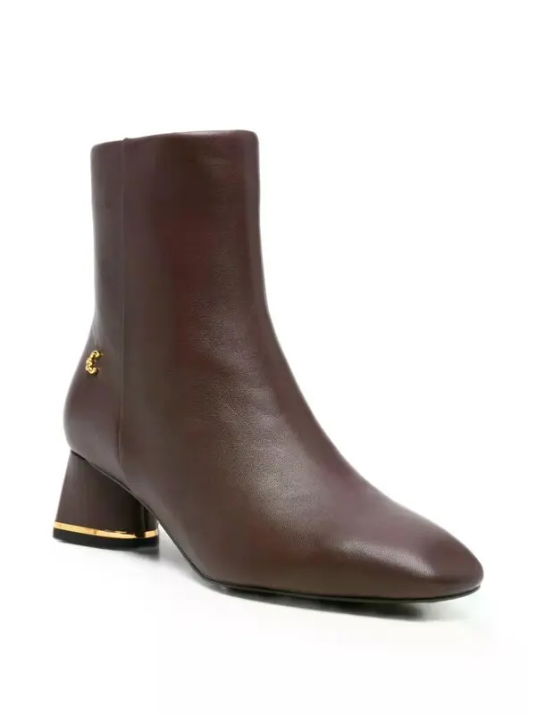 COCCINELLE Logo-plaque Leather Ankle Boots