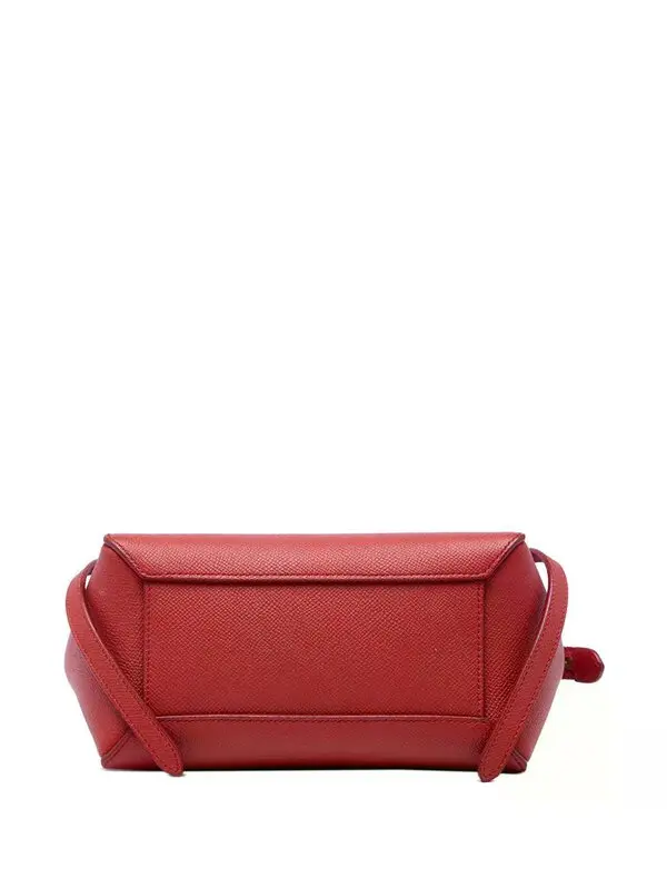 Celine Nano Grained Calfskin Belt Bag Satchel - Red
