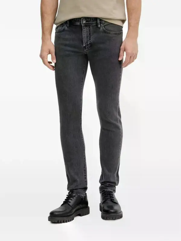 Armani Exchange Faded Slim-fit Jeans - Grey