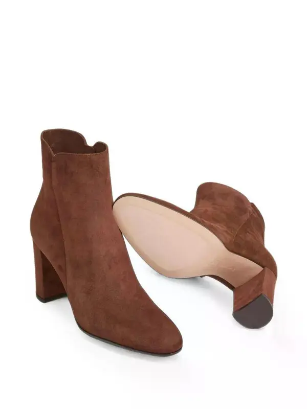 GIANVITO ROSSI Suede Block-heel Ankle Boots
