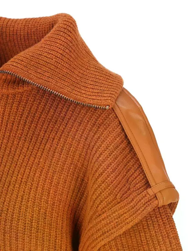 Zimmermann Zip-up Ribbed-knit Sweater