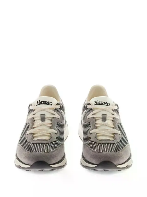 Herno Maggiore Suede-panelled Sneakers - Grey