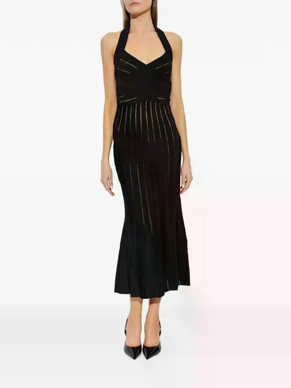Balmain Backless Halterneck Midi Dress