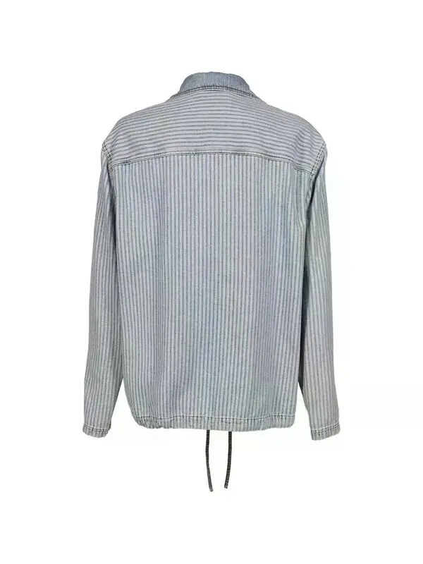 Marni Striped Denim Shirt Jacket - Blue