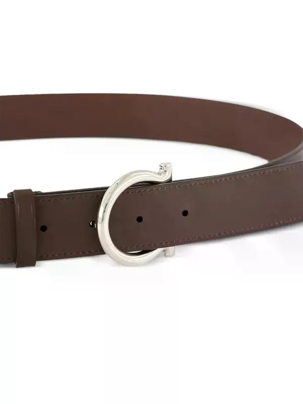 FERRAGAMO Gancini Buckle Leather Belt
