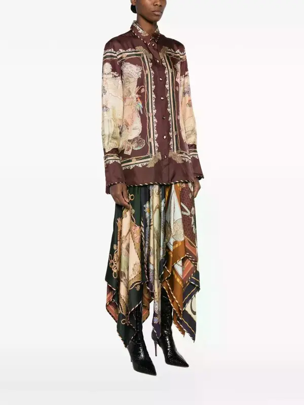Zimmermann Scarf-print Silk Shirt