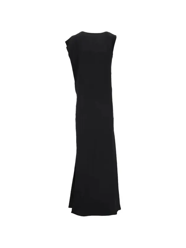 Jacquemus Drap Asymmetric Sleeveless Dress - Black
