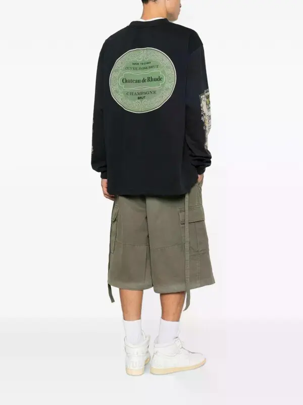 Rhude Bordeaux Reserve Graphic-print Long-sleeve T-shirt