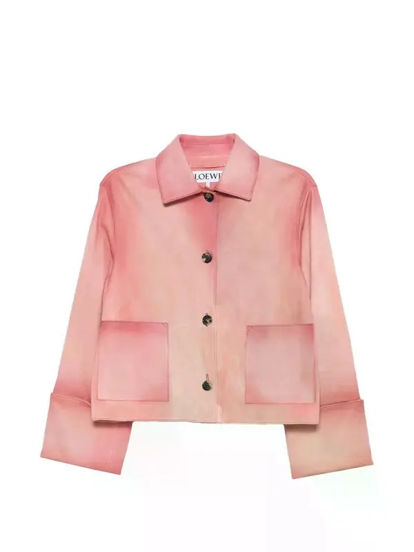 Loewe Suede Turn-up Jacket - Pink