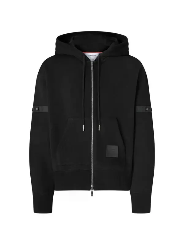 Thom Browne Loopback Jersey Armband Hoodie - Black