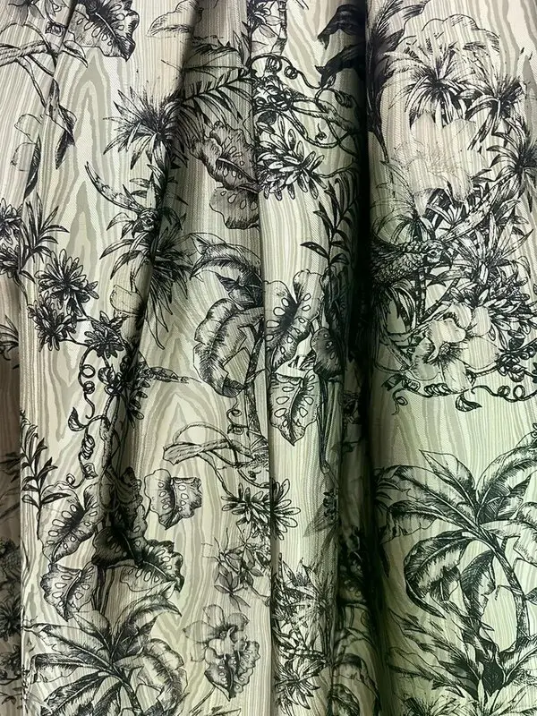 LUNATICA MILANO Moire Parrot-print Midi Skirt