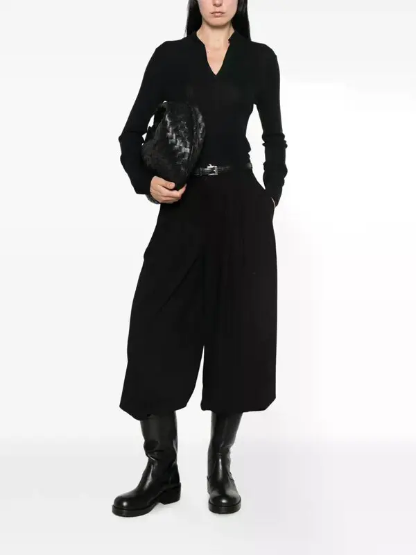 Max Mara Ribbed-knit Polo Sweater