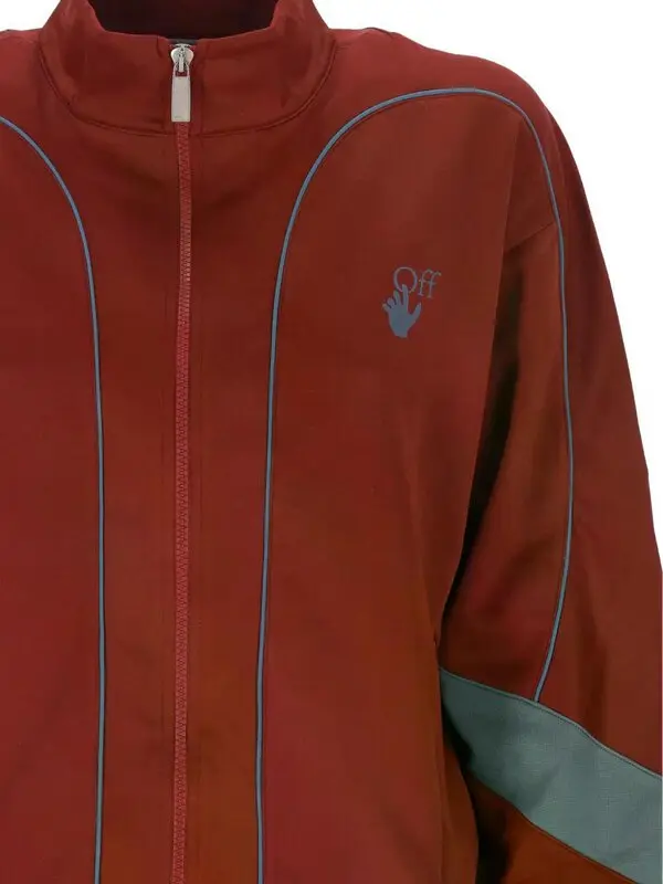 Off-White Piped Logo-print Zip-up Jacket