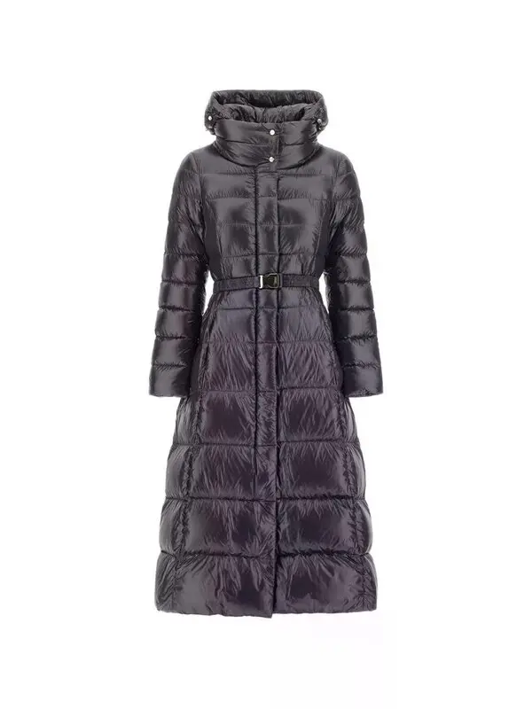 Herno Ultralight Belted Single-breasted Padded Coat - Grey
