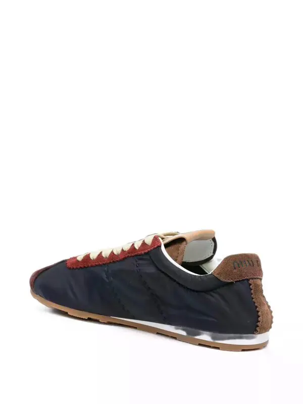 Miu Miu Plume Suede-trim Panelled Sneakers