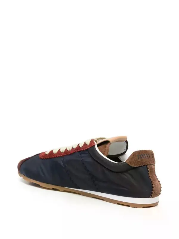 Miu Miu Plume Suede Trim Panelled Sneakers - Blue