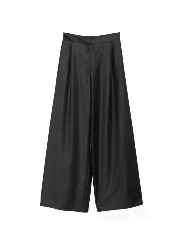 Dusan Pleated Wide-leg Trousers - Grey