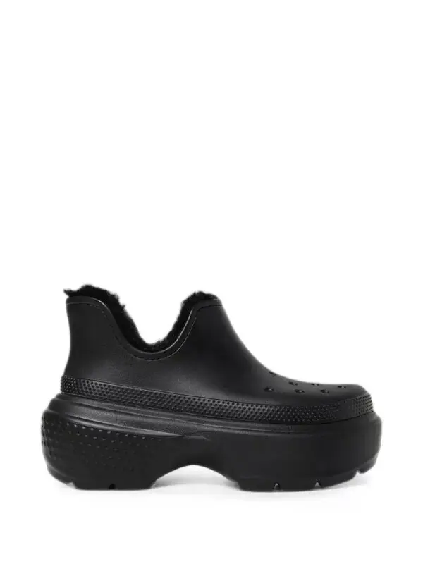 CROCS Stomp Shorty Ankle Boots With Perforated Detailing And Platform Sole