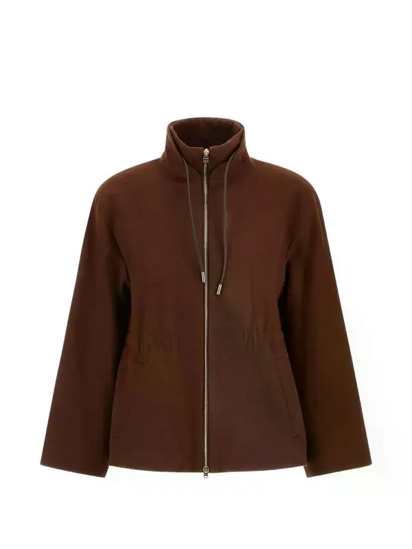 Herno Drawstring Neck High Collar Jacket
