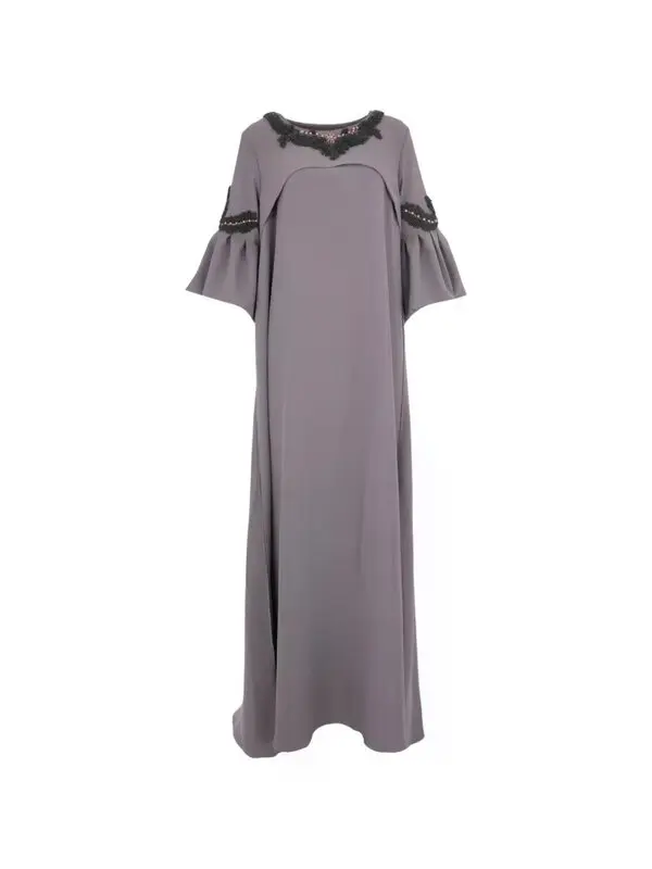 LOODYANA Embroidered Cape Maxi Dress