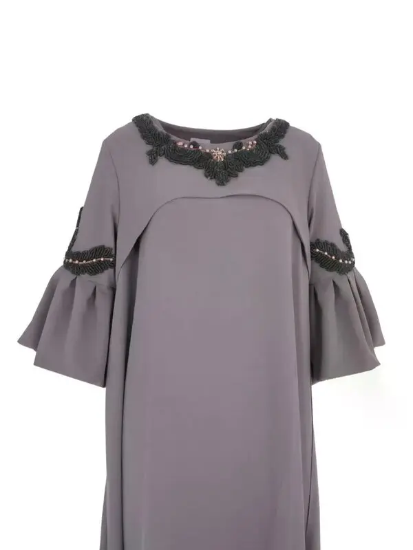 LOODYANA Embroidered Cape Maxi Dress