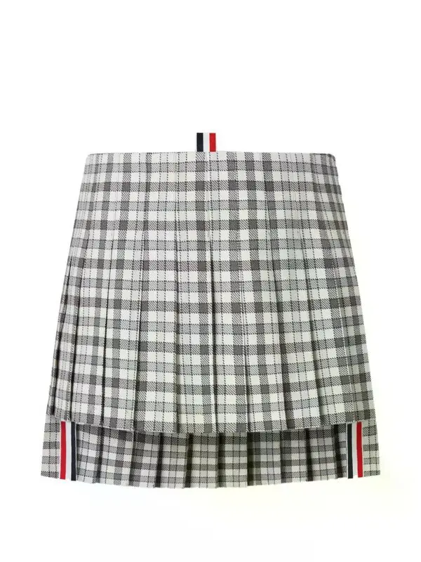 Thom Browne Gunclub Heavy Twill Low-rise Pleated Mini Skirt - White