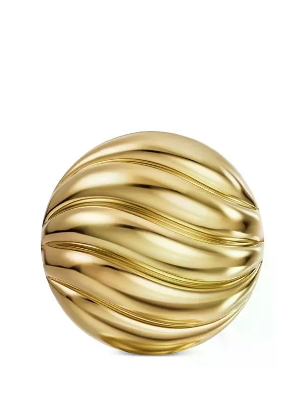 David Yurman Sculpted Cable Stud Earrings In 18k Yellow