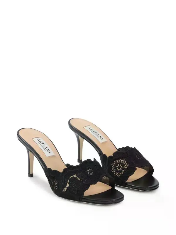 ARTEANA Como Lace-panel Leather Sandals