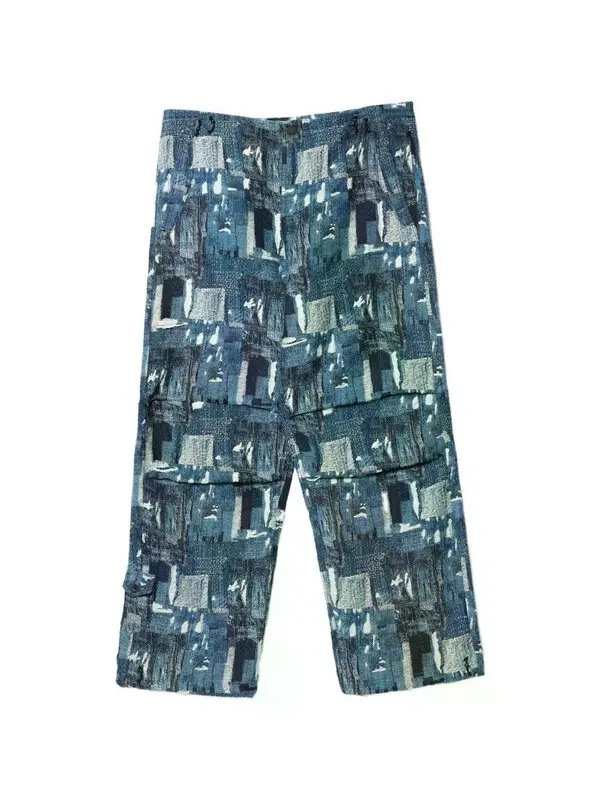 MAHARISHI Mahaboro Patchwork-effect Straight-leg Trousers