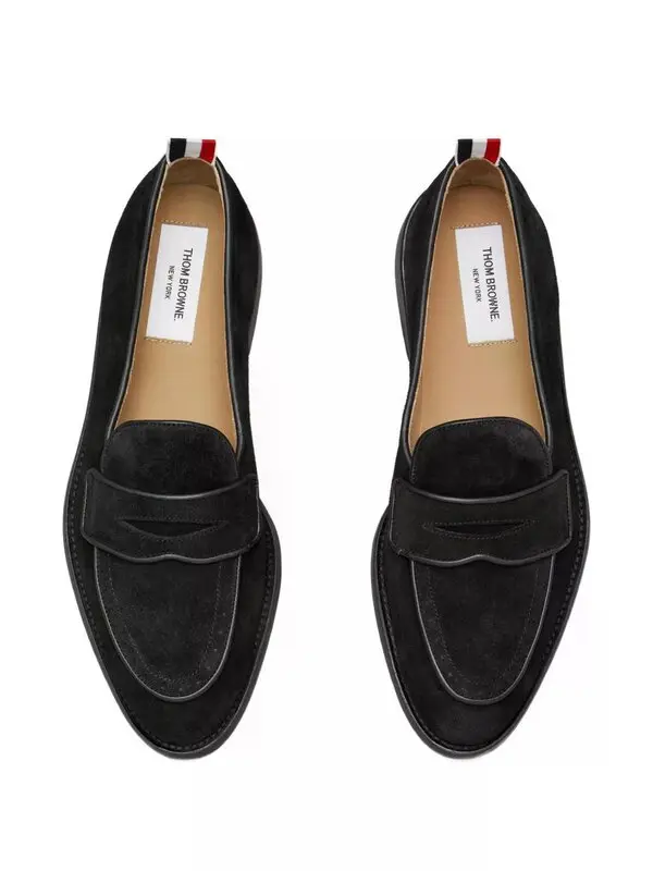 Thom Browne Suede Varsity Penny Loafers