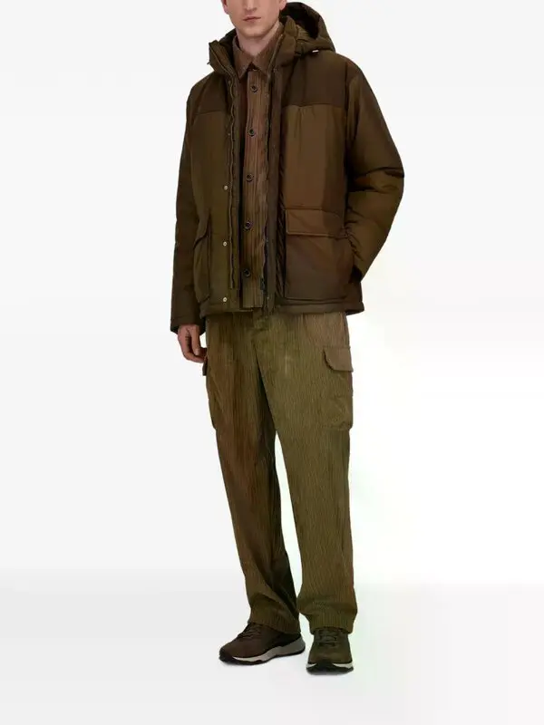 Herno Panelled Hooded Parka Coat