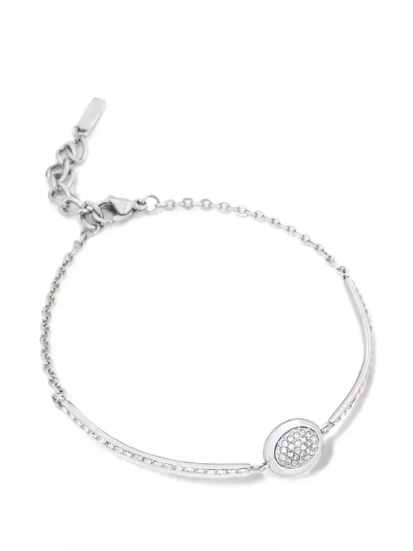 TRUSSARDI Crystal-embellished Oval Pendant Bracelet