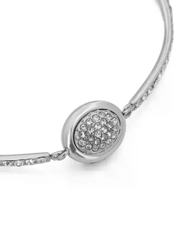 TRUSSARDI Crystal-embellished Oval Pendant Bracelet