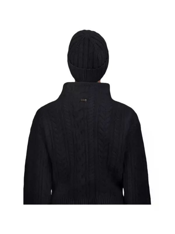 Herno Ribbed-knit Wool Beanie Hat