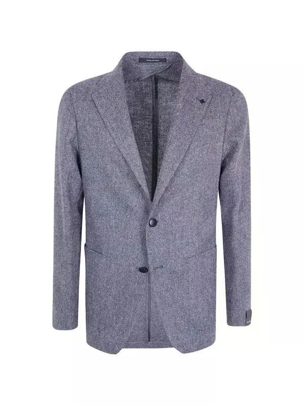 Tagliatore Montecarlo Herringbone-weave Notched-lapels Blazer
