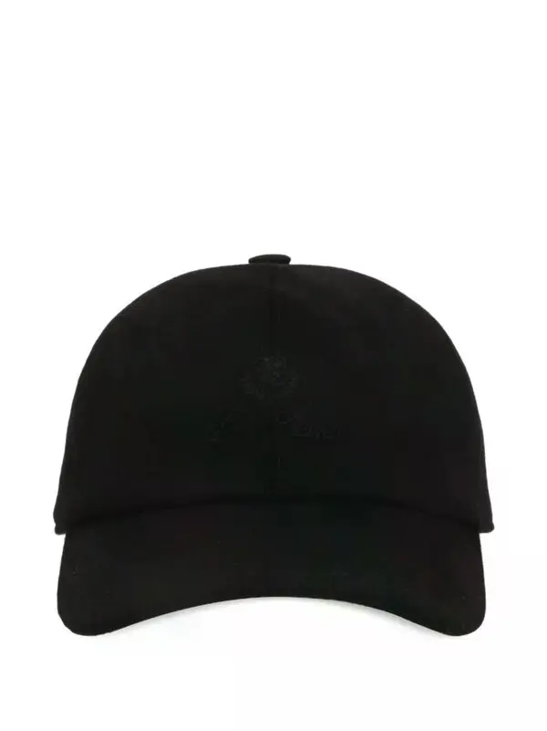 Loro Piana Logo-embroidered Cashmere Baseball Cap - Black