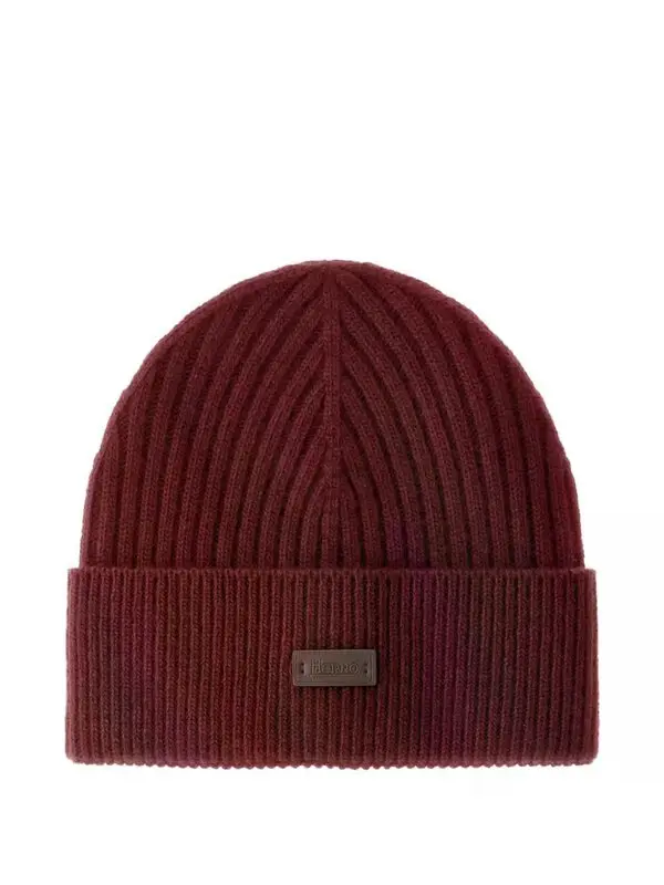 Herno Ribbed-knit Beanie Hat - Red