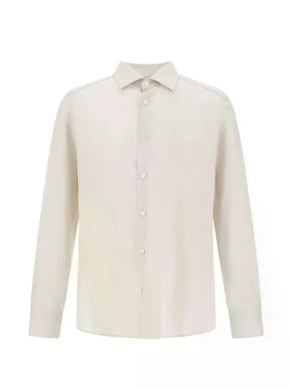Herno Iconico Logo-plaque Shirt - Neutrals