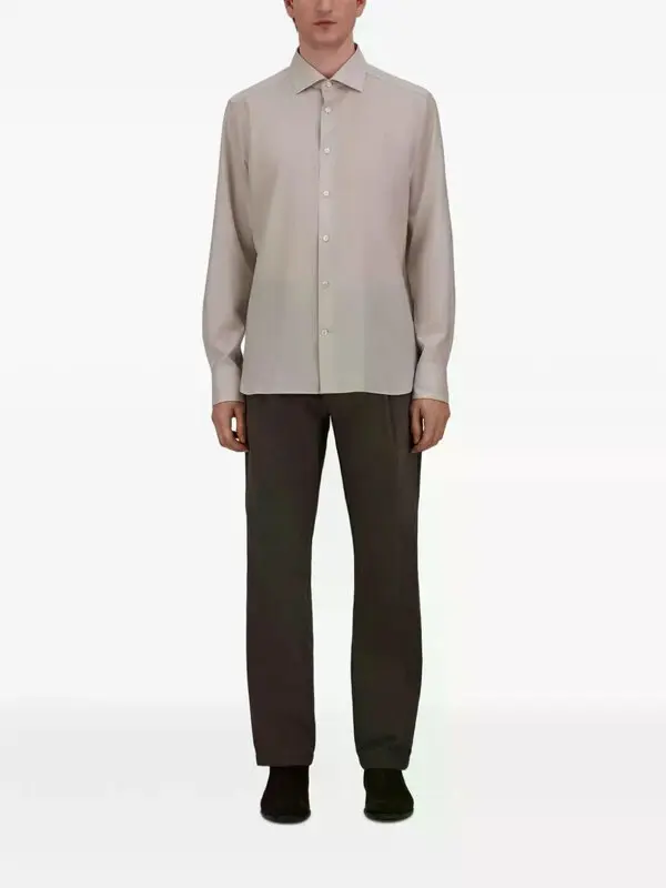 Herno Iconico Logo-plaque Shirt - Neutrals