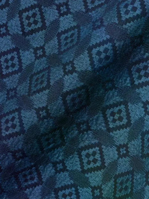 MAHARISHI Komon Aizome Geometric-pattern Scarf