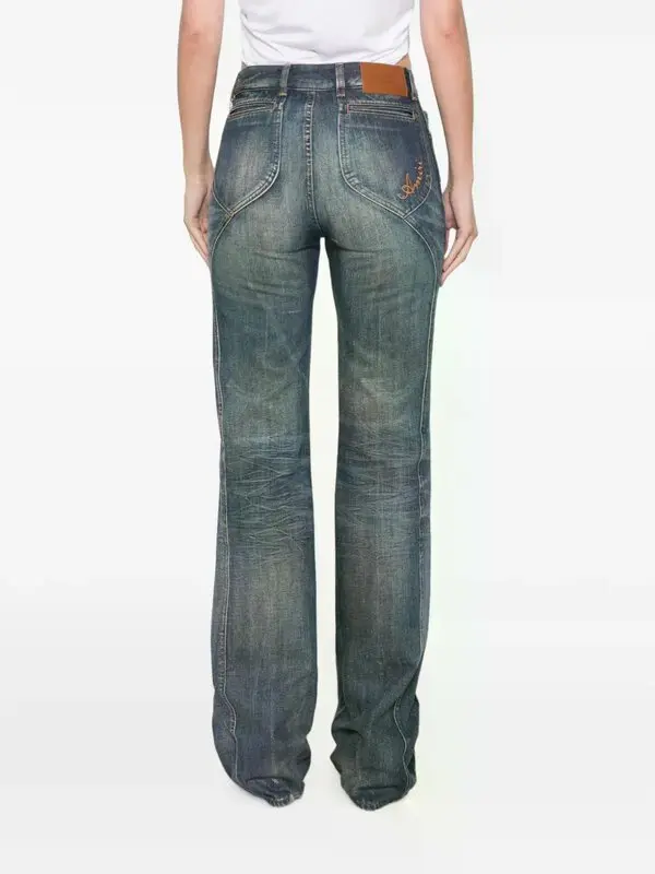 Amiri Monogram Charm Whiskered Straight-leg Jeans