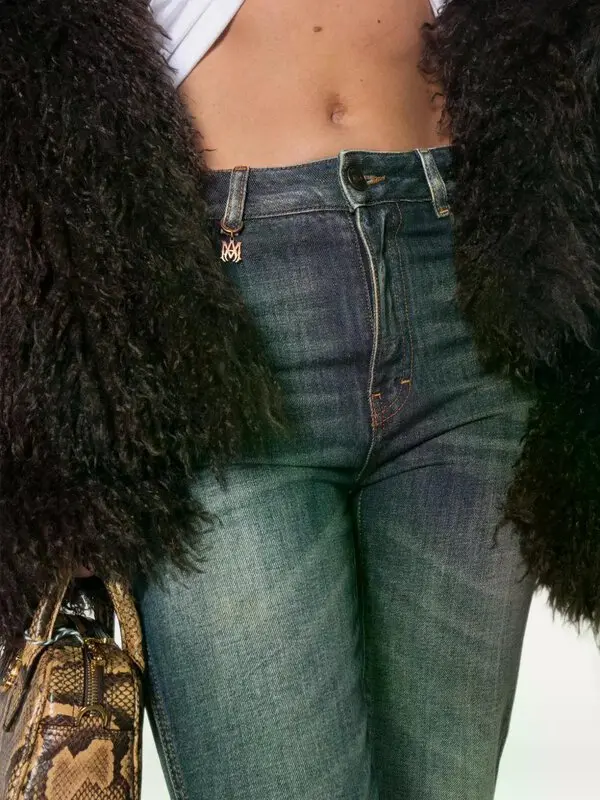 Amiri Monogram Charm Whiskered Straight-leg Jeans