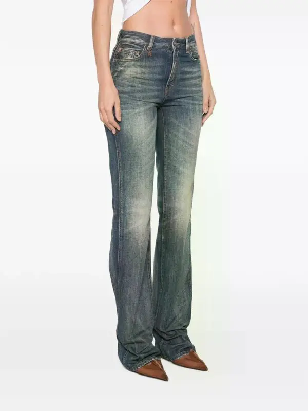 Amiri Monogram Charm Whiskered Straight-leg Jeans