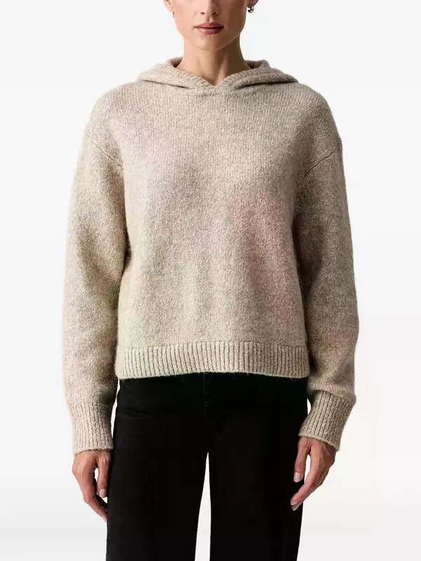 Marc O'polo Knitted Long-sleeve Hoodie - Neutrals