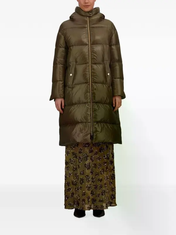 Herno Quilted Hooded Parka - Green