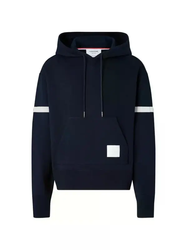 Thom Browne Loopback Jersey Armband Oversized Hoodie - Blue