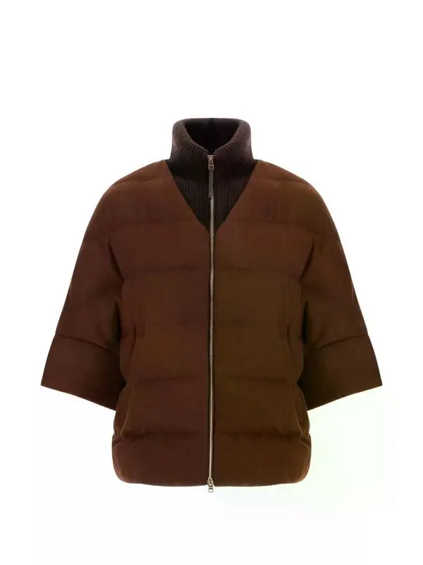 Herno Quilted Camel-hair Coat - Brown